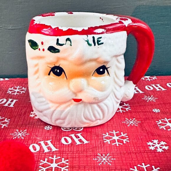 Vintage | Holiday | Vintage Santa Mug Mid Century Santa Face Coffee Mug ...